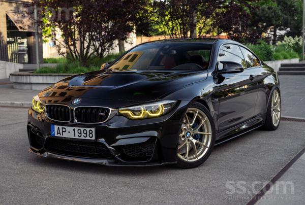 Black BMW M4 2019 in Riga, with an engine capacity of 3.00 L and mileage of 70 thousand km for 52500 €, photo 1 on AUTOMOTO.COM.LV