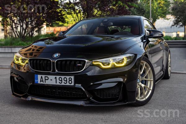 Black BMW M4 2019 in Riga, with an engine capacity of 3.00 L and mileage of 70 thousand km for 52500 €, photo 2 on AUTOMOTO.COM.LV