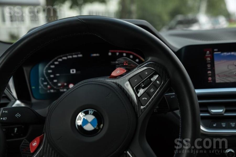 Black BMW M4 2022 in Tukums, with an engine capacity of 3.00 L and mileage of 68 thousand km for 69990 €, photo 11 on AUTOMOTO.COM.LV