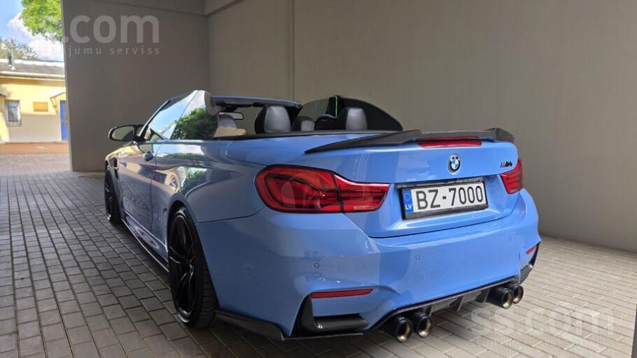 Blue BMW M4 2018 in Riga, with an engine capacity of 3.00 L and mileage of 120 thousand km for 47700 €, photo 5 on AUTOMOTO.COM.LV