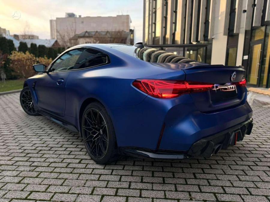 Blue BMW M4 2022 in Vilnius, with an engine capacity of 2.99 L and mileage of 37 thousand km for 67999 €, photo 6 on AUTOMOTO.COM.LV