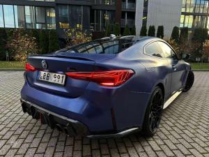 Blue BMW M4 2022 in Vilnius, with an engine capacity of 2.99 L and mileage of 37 thousand km for 67999 €, photo 7 on AUTOMOTO.COM.LV