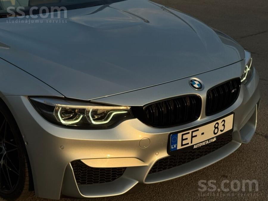 Grey BMW M4 2018 in Riga, with an engine capacity of 3.00 L and mileage of 92 thousand km for 49900 €, photo 1 on AUTOMOTO.COM.LV