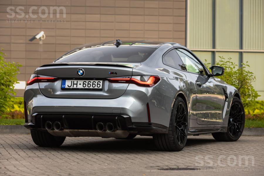 Grey BMW M4 2022 in Jelgava, with an engine capacity of 3.00 L and mileage of 59 thousand km for 69900 €, photo 5 on AUTOMOTO.COM.LV