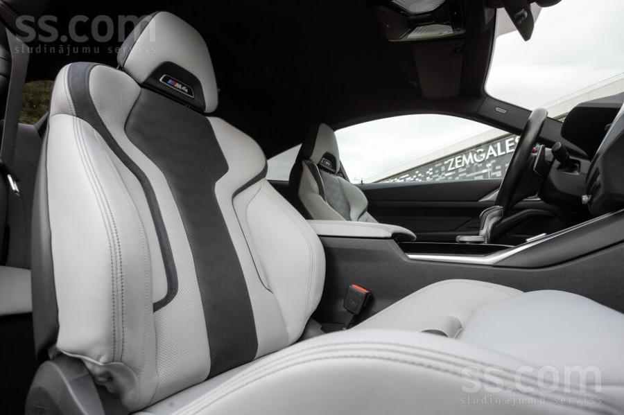 Grey BMW M4 2022 in Jelgava, with an engine capacity of 3.00 L and mileage of 59 thousand km for 69900 €, photo 22 on AUTOMOTO.COM.LV
