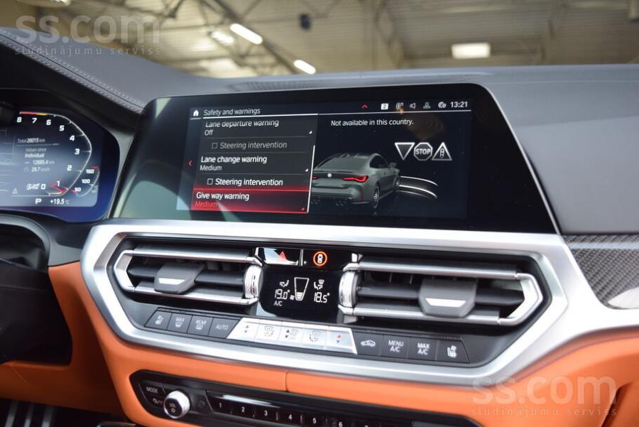 Pelēks BMW M4 2023 Rīga, ar dzinēja tilpumu 3.00 L un nobraukumu 26 tūkst. km par 72500 €, foto 12 vietnē AUTOMOTO.COM.LV