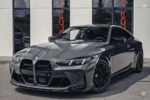 Grey BMW M4 2024 in Klaipeda, with an engine capacity of 2.99 L and mileage of 12 thousand km for 77900 €, photo  on AUTOMOTO.COM.LV