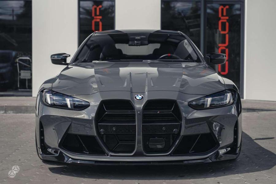 Grey BMW M4 2024 in Klaipeda, with an engine capacity of 2.99 L and mileage of 12 thousand km for 77900 €, photo 4 on AUTOMOTO.COM.LV