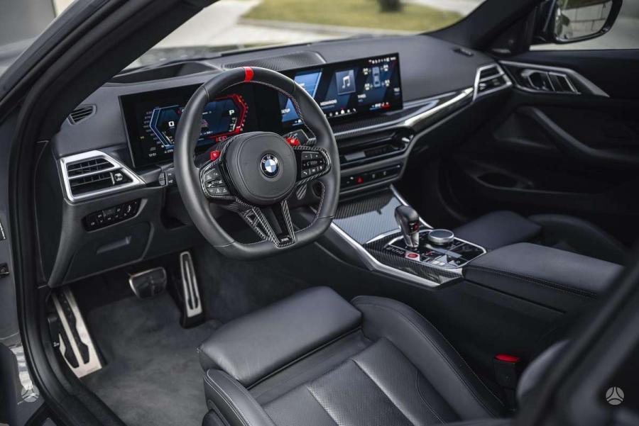 Grey BMW M4 2024 in Klaipeda, with an engine capacity of 2.99 L and mileage of 12 thousand km for 77900 €, photo 31 on AUTOMOTO.COM.LV