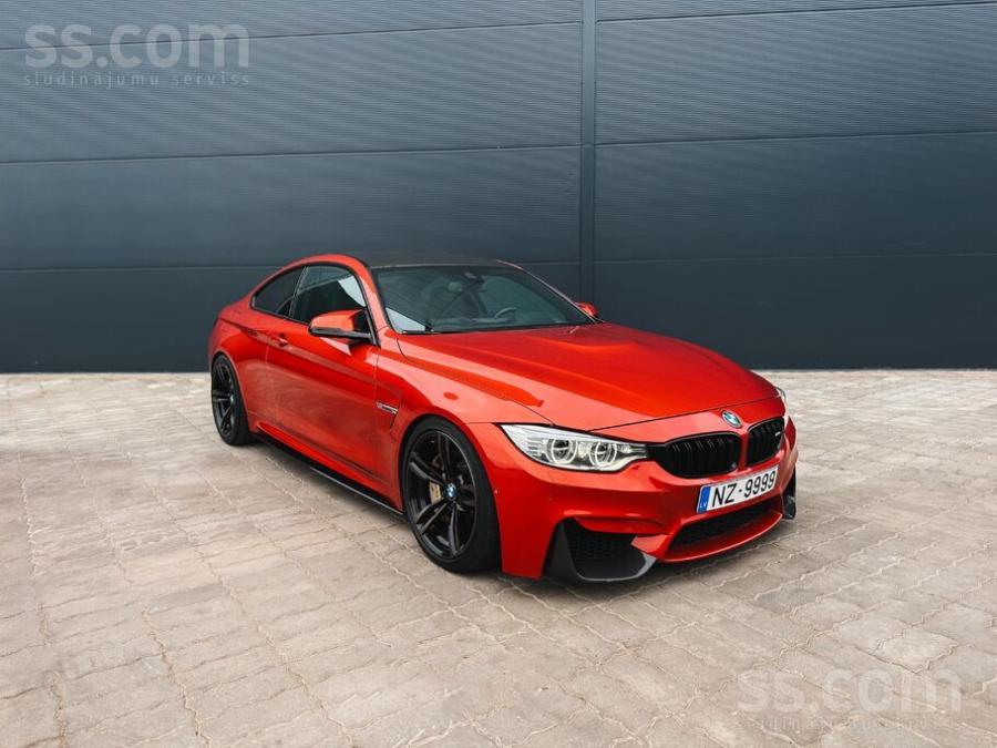 Orange BMW M4 2014 in Riga, with an engine capacity of 3.00 L and mileage of 130 thousand km for 39990 €, photo 1 on AUTOMOTO.COM.LV