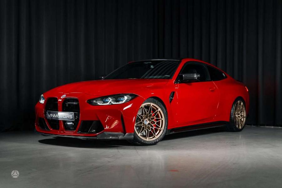 Sarkans BMW M4 2023 Viļņa, ar dzinēja tilpumu 3.00 L un nobraukumu 13 tūkst. km par 71998 €, foto 1 vietnē AUTOMOTO.COM.LV