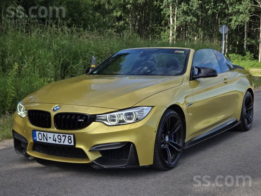 Yellow BMW M4 2016 in Riga, with an engine capacity of 3.00 L and mileage of 195 thousand km for 34950 €, photo 1 on AUTOMOTO.COM.LV