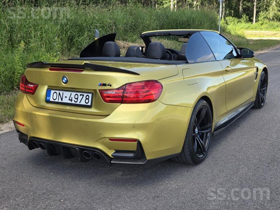 Yellow BMW M4 2016 in Riga, with an engine capacity of 3.00 L and mileage of 195 thousand km for 34950 €, photo 6 on AUTOMOTO.COM.LV