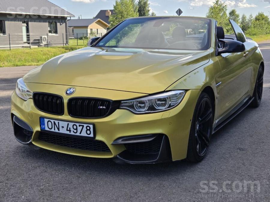Yellow BMW M4 2016 in Riga, with an engine capacity of 3.00 L and mileage of 195 thousand km for 34950 €, photo 10 on AUTOMOTO.COM.LV