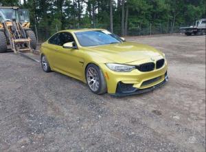 Dzeltens BMW M4 2017 Kauņa, ar dzinēja tilpumu 2.98 L un nobraukumu 150 tūkst. km par 22000 €, foto  vietnē AUTOMOTO.COM.LV