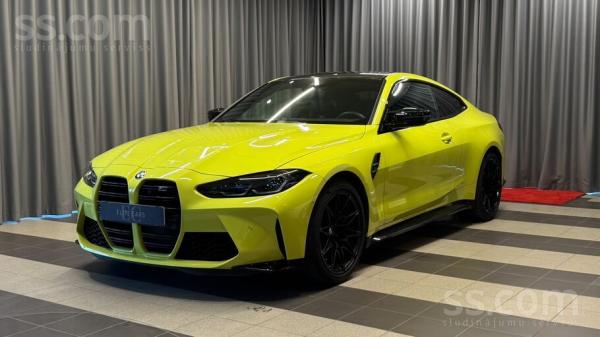 Yellow BMW M4 2024 in Riga, with an engine capacity of 3.00 L and mileage of 21 thousand km for 76990 €, photo 1 on AUTOMOTO.COM.LV
