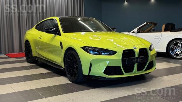 Yellow BMW M4 2024 in Riga, with an engine capacity of 3.00 L and mileage of 21 thousand km for 76990 €, photo 5 on AUTOMOTO.COM.LV