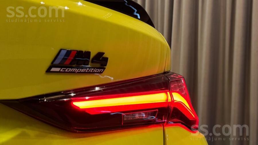 Yellow BMW M4 2024 in Riga, with an engine capacity of 3.00 L and mileage of 21 thousand km for 76990 €, photo 26 on AUTOMOTO.COM.LV
