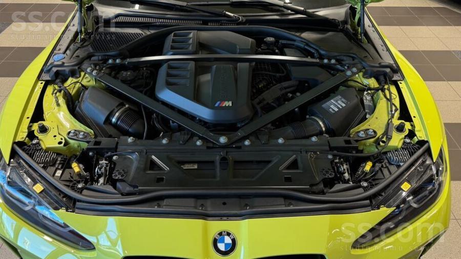 Yellow BMW M4 2024 in Riga, with an engine capacity of 3.00 L and mileage of 21 thousand km for 76990 €, photo 27 on AUTOMOTO.COM.LV