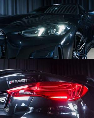 Black BMW m440 2022 in Vilnius, with an engine capacity of 3.00 L and mileage of 44 thousand km for 40999 €, photo 9 on AUTOMOTO.COM.LV