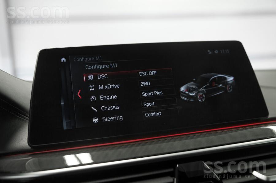Melns BMW M5 2018 Tukums, ar dzinēja tilpumu 4.40 L un nobraukumu 0 tūkst. km par 59990 €, foto 30 vietnē AUTOMOTO.COM.LV