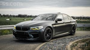 Black BMW M5 2019 in Daugavpils, with an engine capacity of 4.40 L and mileage of 100 thousand km for 62900 €, photo  on AUTOMOTO.COM.LV