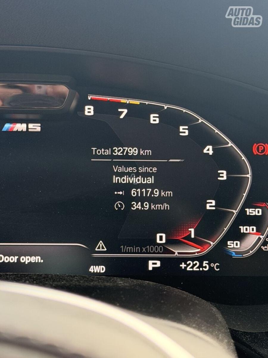 Черный БМВ М5 2021 в Вильнюс, объемом двигателя 4.40 л и пробегом 33 тыс. км за 73000 €, фото 14 на AUTOMOTO.COM.LV