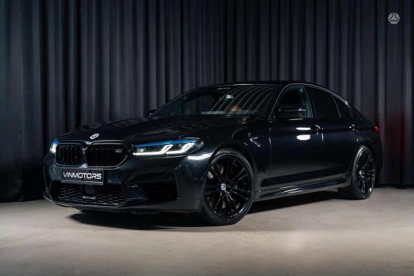 Melns BMW M5 2022 Viļņa, ar dzinēja tilpumu 4.40 L un nobraukumu 21 tūkst. km par 72999 €, foto 1 vietnē AUTOMOTO.COM.LV