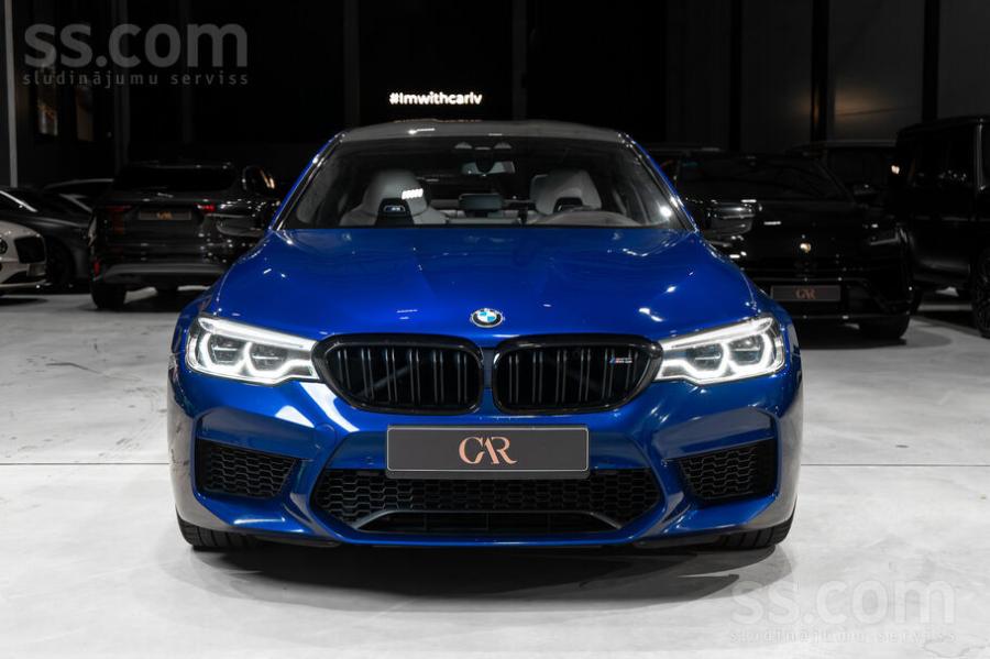 Blue BMW M5 2019 in Riga, with an engine capacity of 4.40 L and mileage of 71 thousand km for 64600 €, photo 3 on AUTOMOTO.COM.LV