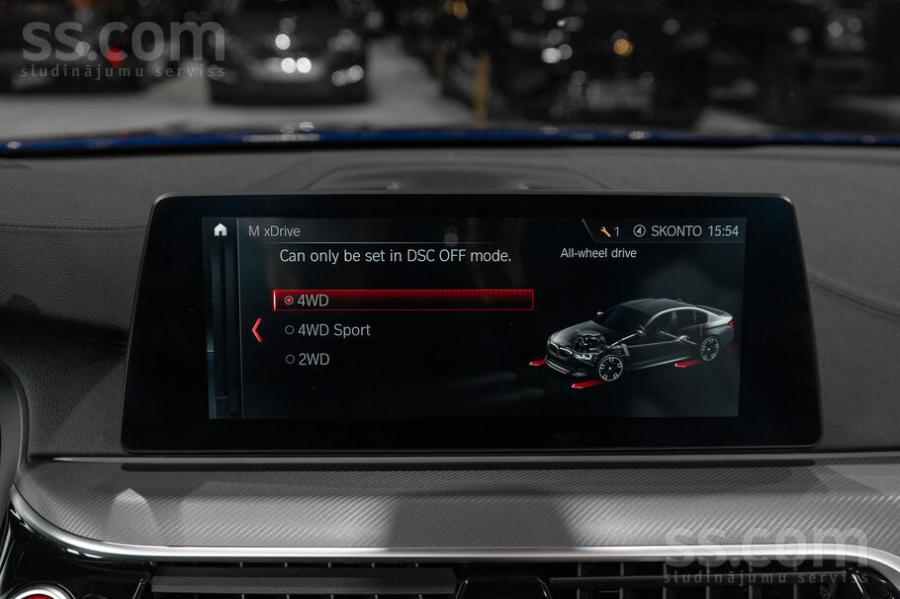 Blue BMW M5 2019 in Riga, with an engine capacity of 4.40 L and mileage of 71 thousand km for 64600 €, photo 32 on AUTOMOTO.COM.LV