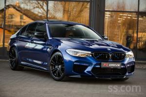 Zils BMW M5 2019 Jelgava, ar dzinēja tilpumu 4.40 L un nobraukumu 109 tūkst. km par 57000 €, foto  vietnē AUTOMOTO.COM.LV