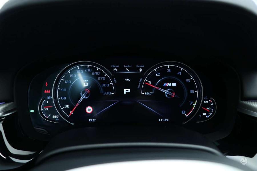 Синий БМВ М5 2019 в Вильнюс, объемом двигателя 4.40 л и пробегом 62 тыс. км за 57290 €, фото 25 на AUTOMOTO.COM.LV