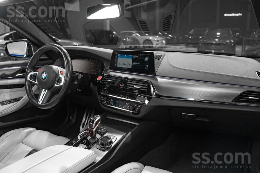 Zils BMW M5 2020 Rīga, ar dzinēja tilpumu 4.40 L un nobraukumu 54 tūkst. km par 64000 €, foto 13 vietnē AUTOMOTO.COM.LV