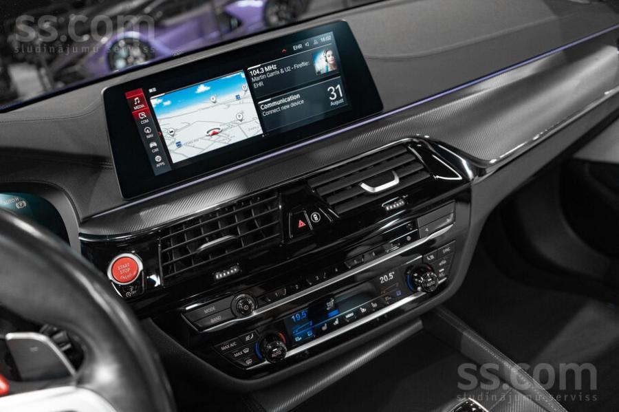 Zils BMW M5 2020 Rīga, ar dzinēja tilpumu 4.40 L un nobraukumu 54 tūkst. km par 64000 €, foto 27 vietnē AUTOMOTO.COM.LV
