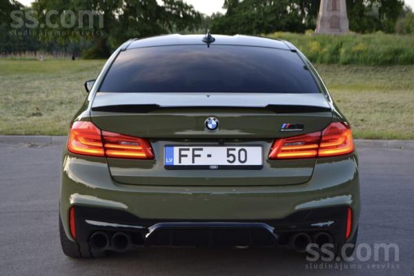 BMW M5 2021 in Riga on AUTOMOTO.COM.LV Green BMW M5 2021 in Riga, with an engine capacity of 4.40 L and mileage of 58 thousand km for 68500 €, photo 5 on AUTOMOTO.COM.LV