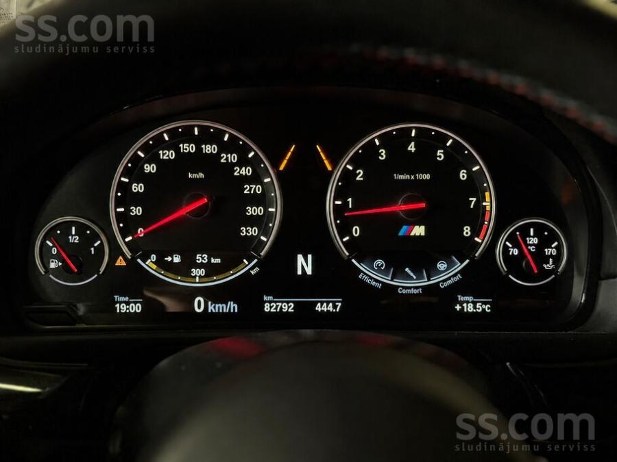 Grey BMW M5 2014 in Riga, with an engine capacity of 4.40 L and mileage of 83 thousand km for 40980 €, photo 18 on AUTOMOTO.COM.LV