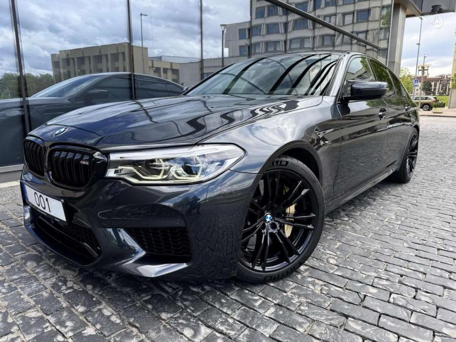 Pelēks BMW M5 2018 Viļņa, ar dzinēja tilpumu 4.40 L un nobraukumu 9 tūkst. km par 48500 €, foto 2 vietnē AUTOMOTO.COM.LV