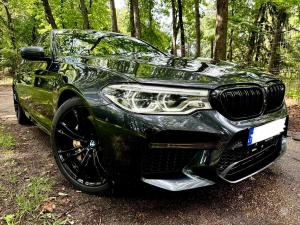 Grey BMW M5 2018 in Vilnius, with an engine capacity of 4.40 L and mileage of 212 thousand km for 36950 €, photo  on AUTOMOTO.COM.LV