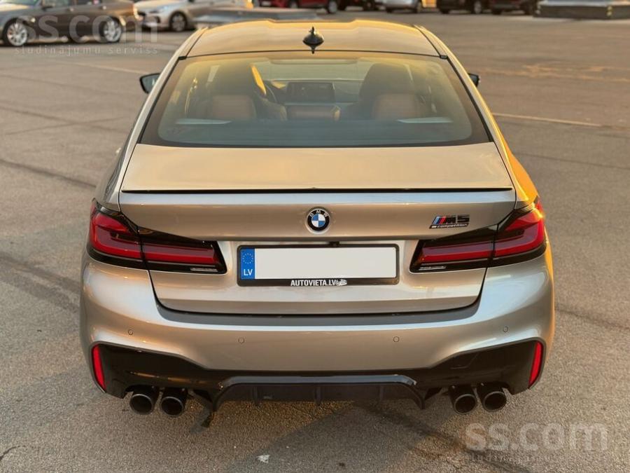 Grey BMW M5 2019 in Riga, with an engine capacity of 4.40 L and mileage of 104 thousand km for 62000 €, photo 5 on AUTOMOTO.COM.LV