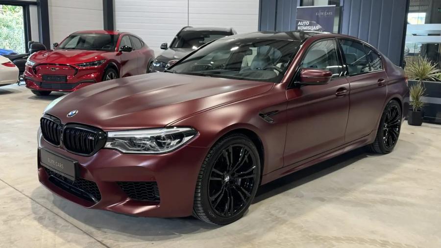Sarkans BMW M5 2018 Mārupe, ar dzinēja tilpumu 4.40 L un nobraukumu 10 tūkst. km par 64990 €, foto 4 vietnē AUTOMOTO.COM.LV