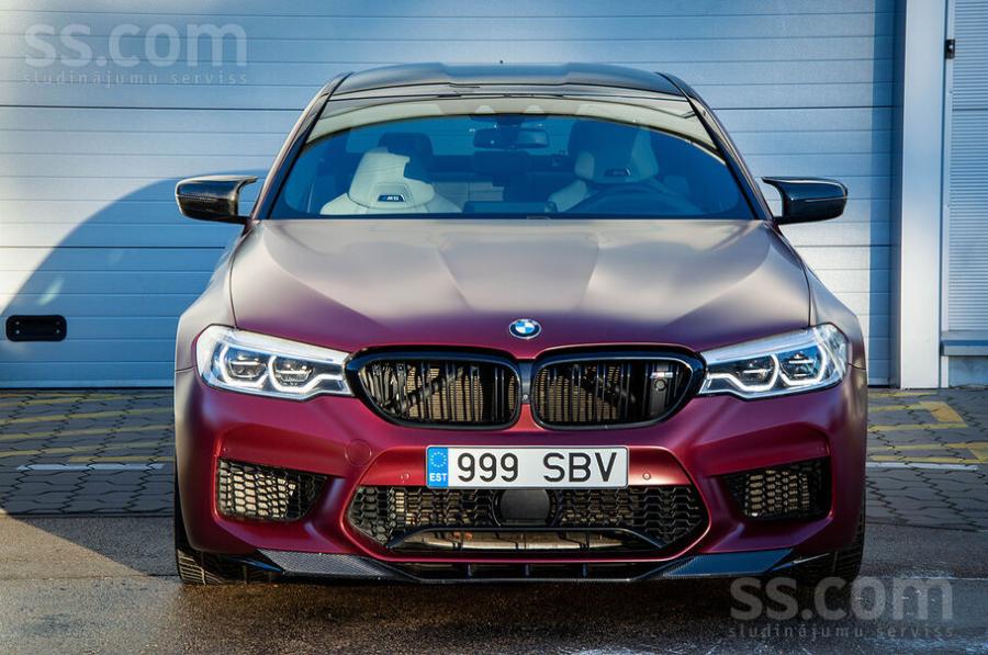 Red BMW M5 2019 in Riga, with an engine capacity of 4.40 L and mileage of 0 thousand km for 45900 €, photo 2 on AUTOMOTO.COM.LV