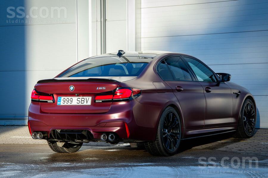 Red BMW M5 2019 in Riga, with an engine capacity of 4.40 L and mileage of 0 thousand km for 45900 €, photo 7 on AUTOMOTO.COM.LV