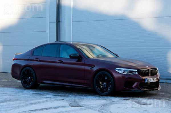 Red BMW M5 2019 in Riga, with an engine capacity of 4.40 L and mileage of 0 thousand km for 45900 €, photo 8 on AUTOMOTO.COM.LV