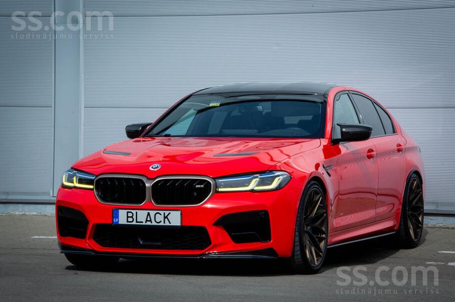 Sarkans BMW M5 2021 Rīga, ar dzinēja tilpumu 4.40 L un nobraukumu 145 tūkst. km par 65900 €, foto 3 vietnē AUTOMOTO.COM.LV