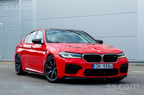 Red BMW M5 2021 in Riga, with an engine capacity of 4.40 L and mileage of 147 thousand km for 64000 €, photo 1 on AUTOMOTO.COM.LV