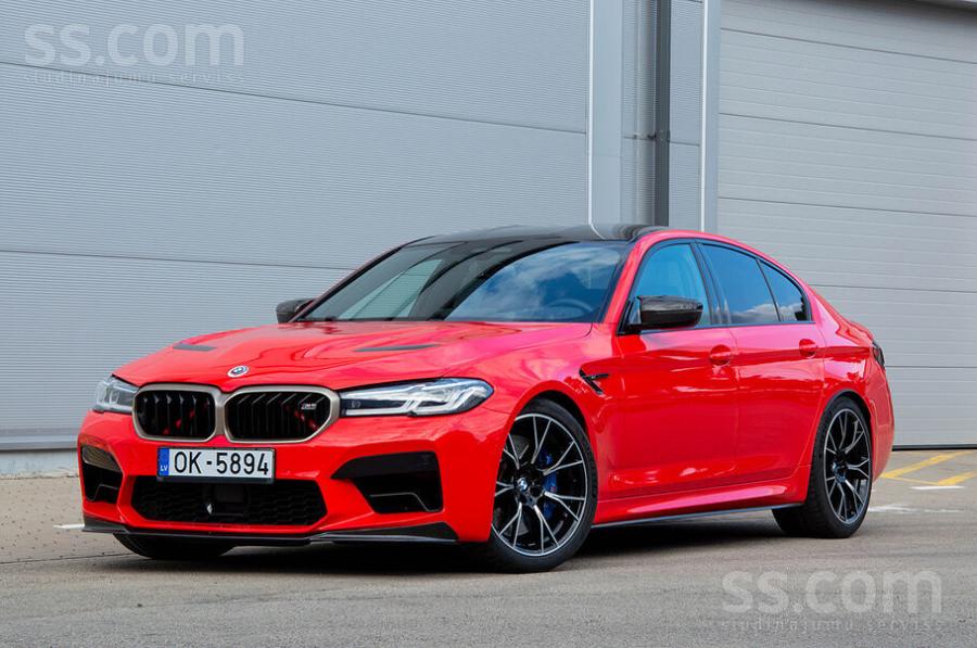 Sarkans BMW M5 2021 Rīga, ar dzinēja tilpumu 4.40 L un nobraukumu 147 tūkst. km par 64000 €, foto 3 vietnē AUTOMOTO.COM.LV