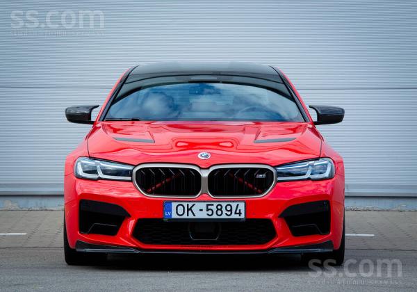 Red BMW M5 2021 in Riga, with an engine capacity of 4.40 L and mileage of 147 thousand km for 64000 €, photo 4 on AUTOMOTO.COM.LV