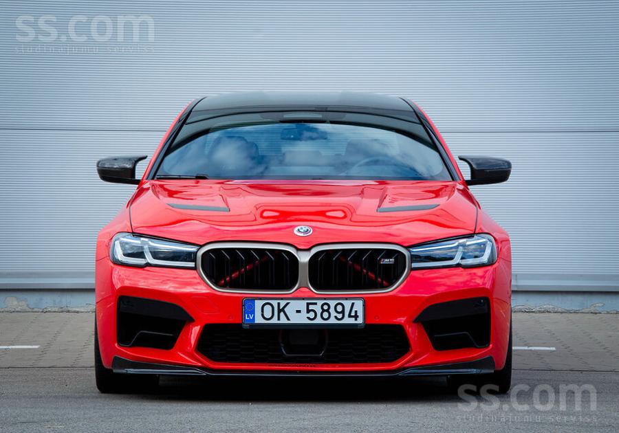 Sarkans BMW M5 2021 Rīga, ar dzinēja tilpumu 4.40 L un nobraukumu 147 tūkst. km par 64000 €, foto 5 vietnē AUTOMOTO.COM.LV
