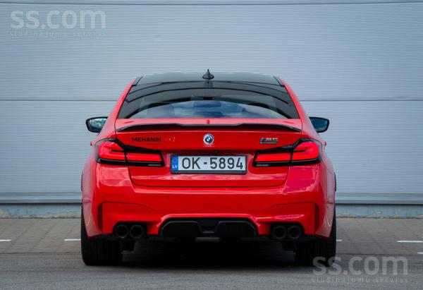 Red BMW M5 2021 in Riga, with an engine capacity of 4.40 L and mileage of 147 thousand km for 64000 €, photo 6 on AUTOMOTO.COM.LV