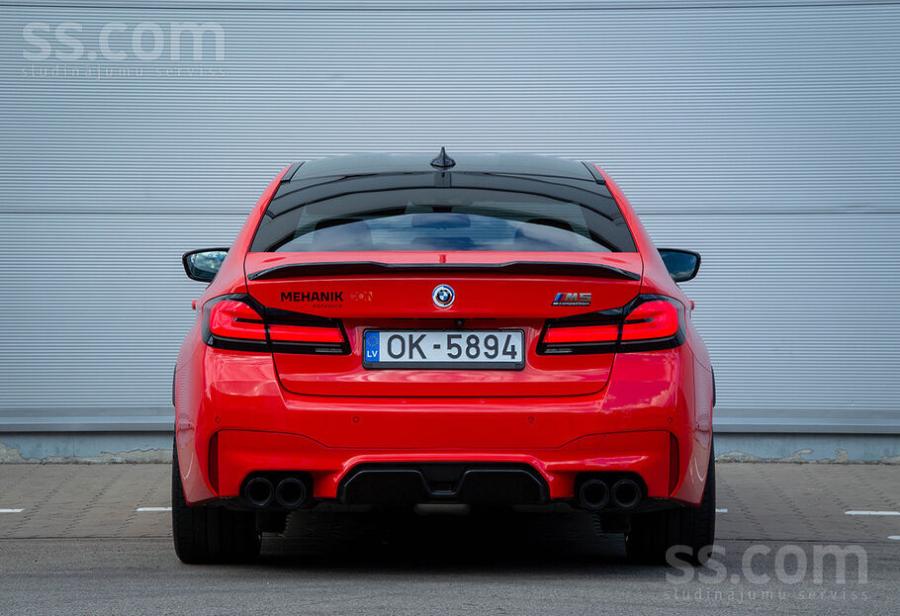 Sarkans BMW M5 2021 Rīga, ar dzinēja tilpumu 4.40 L un nobraukumu 147 tūkst. km par 64000 €, foto 7 vietnē AUTOMOTO.COM.LV